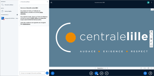 L'interface générale [Créer une classe virtuelle avec BigBlueButton]